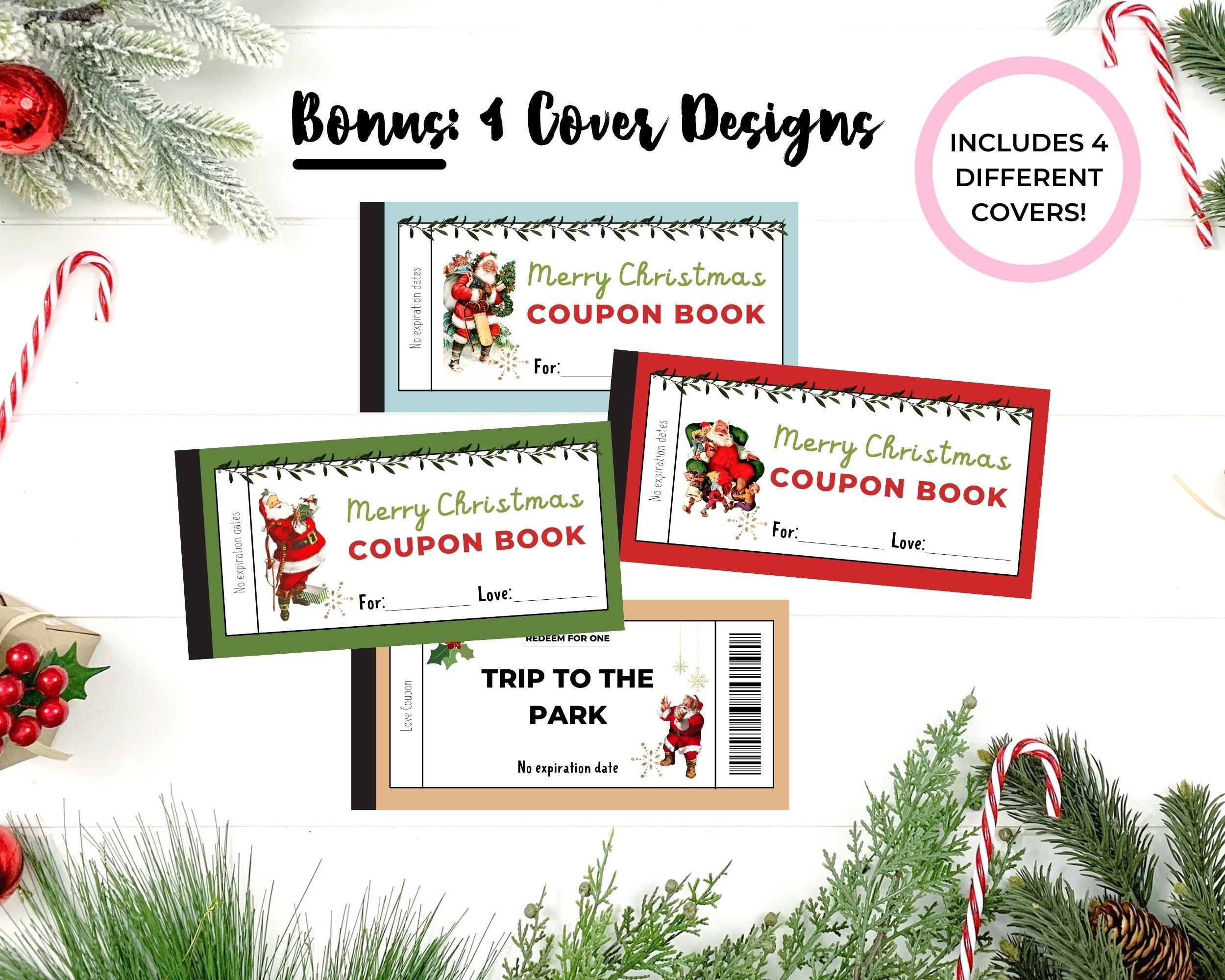 Printable Christmas Coupon Book | Kids Coupon Book | Christmas Coupons ...