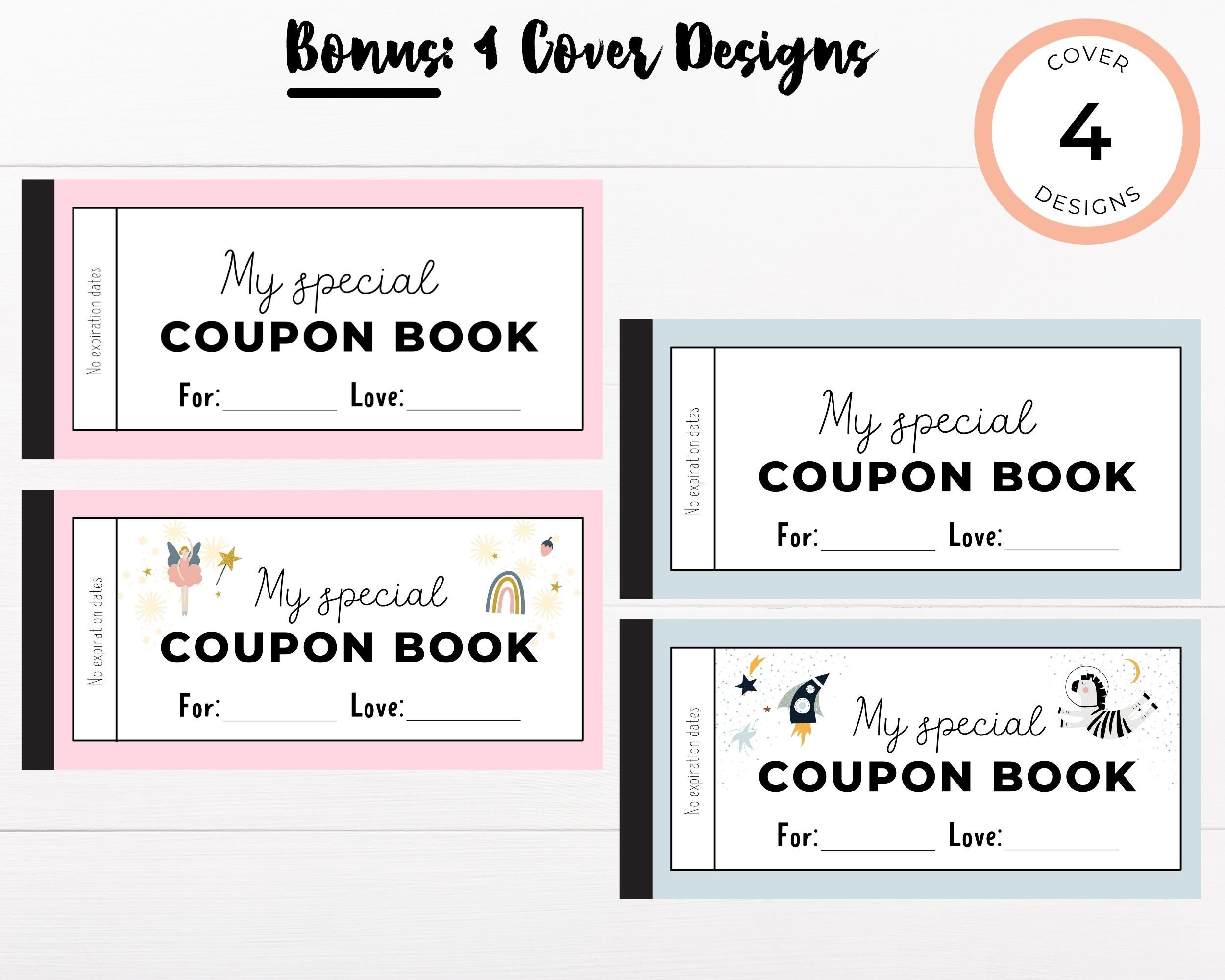 Printable Coupon Book for Kids, Coupon Book Template, Kids Coupon Book ...