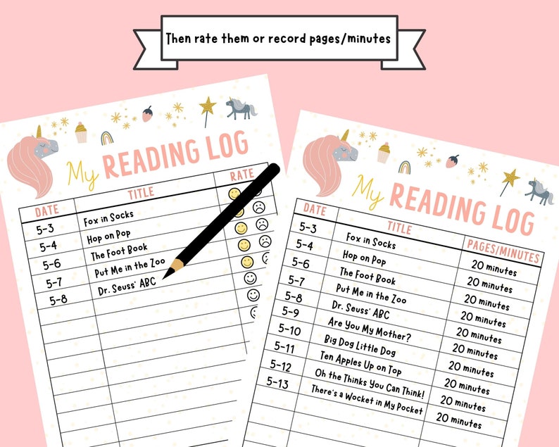 Kids Reading Log, Reading Log Printable, Kids Reading Chart, Reading ...