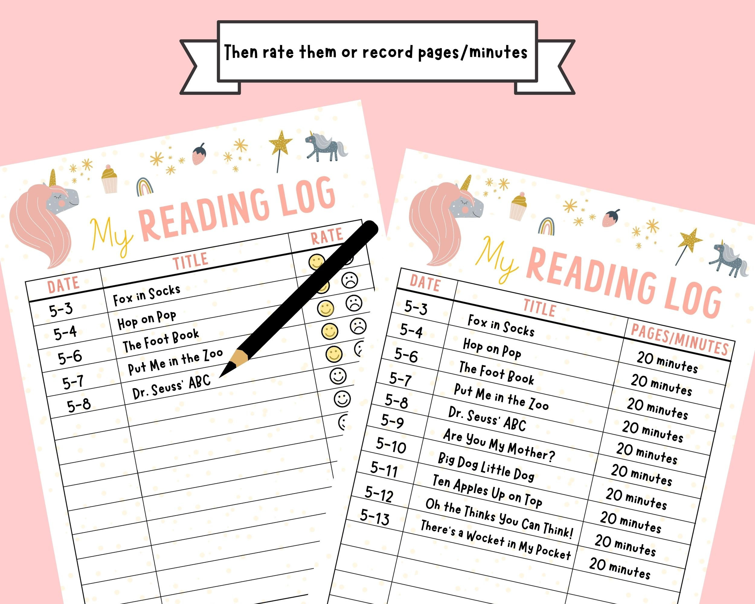 Kids Reading Log, Reading Log Printable, Kids Reading Chart, Reading ...