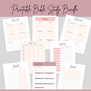 Printable Bible Study Bundle Pink Prayer Journal Printable - Etsy Canada