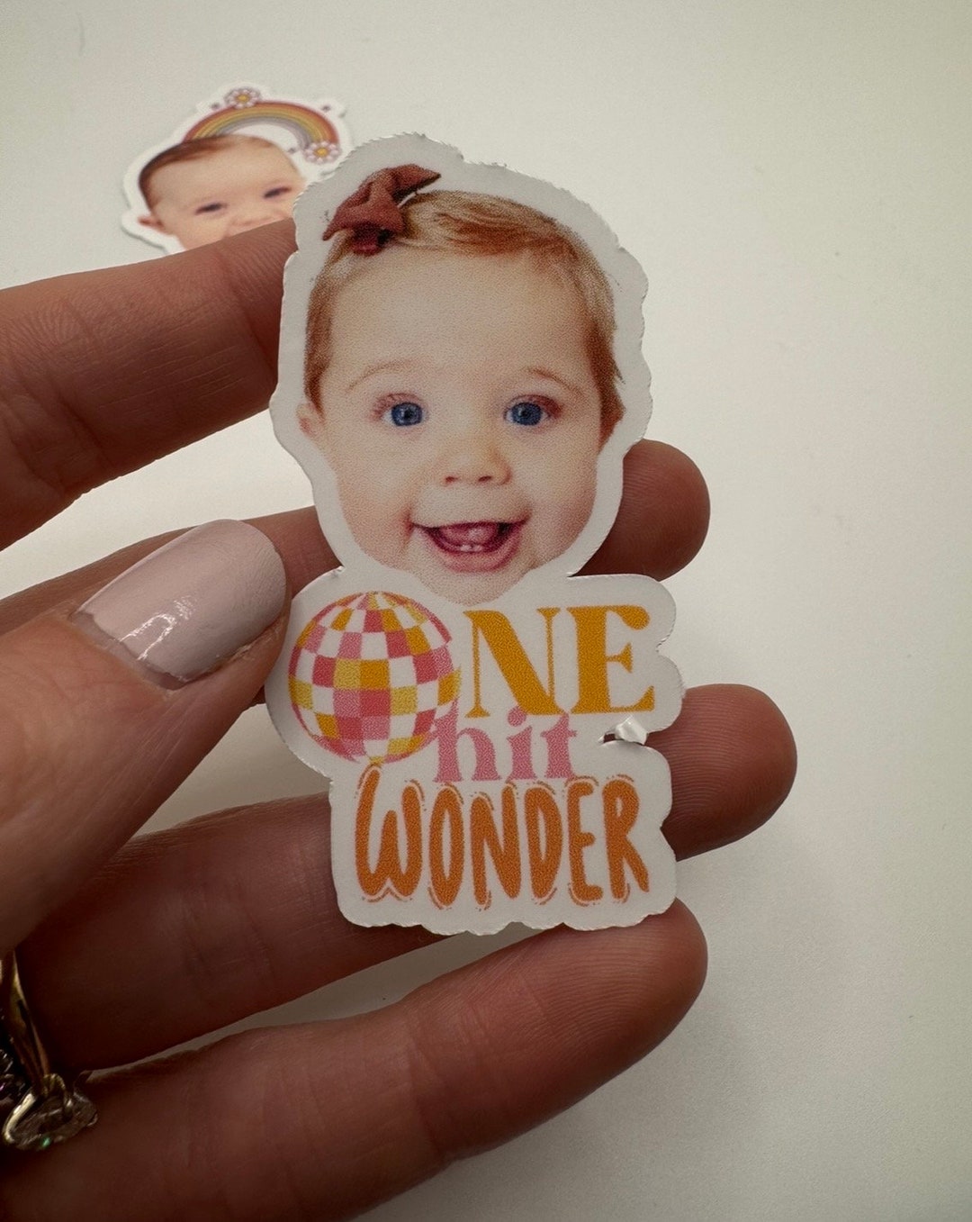 FIRST Birthday Custom Baby Stickers Waterproof, Custom Themed First ...