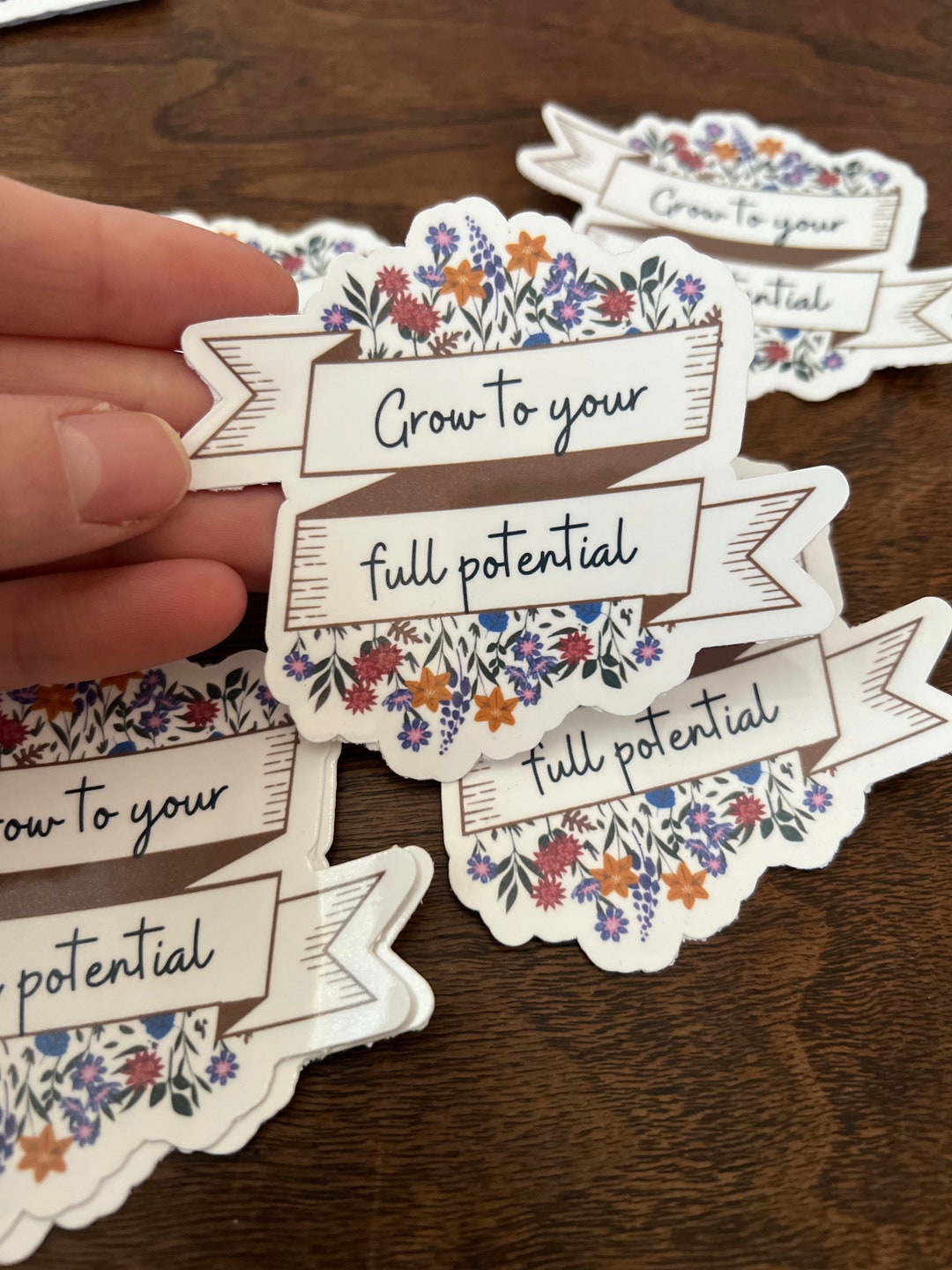 Grow to Your Full Potential Floral Growth Sticker | Floral Growth ...