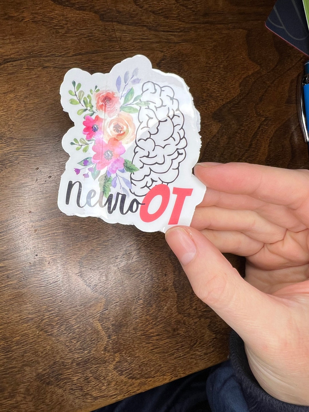 Occupational Therapy Sticker | Neuro OT Sticker | Floral Brain ...