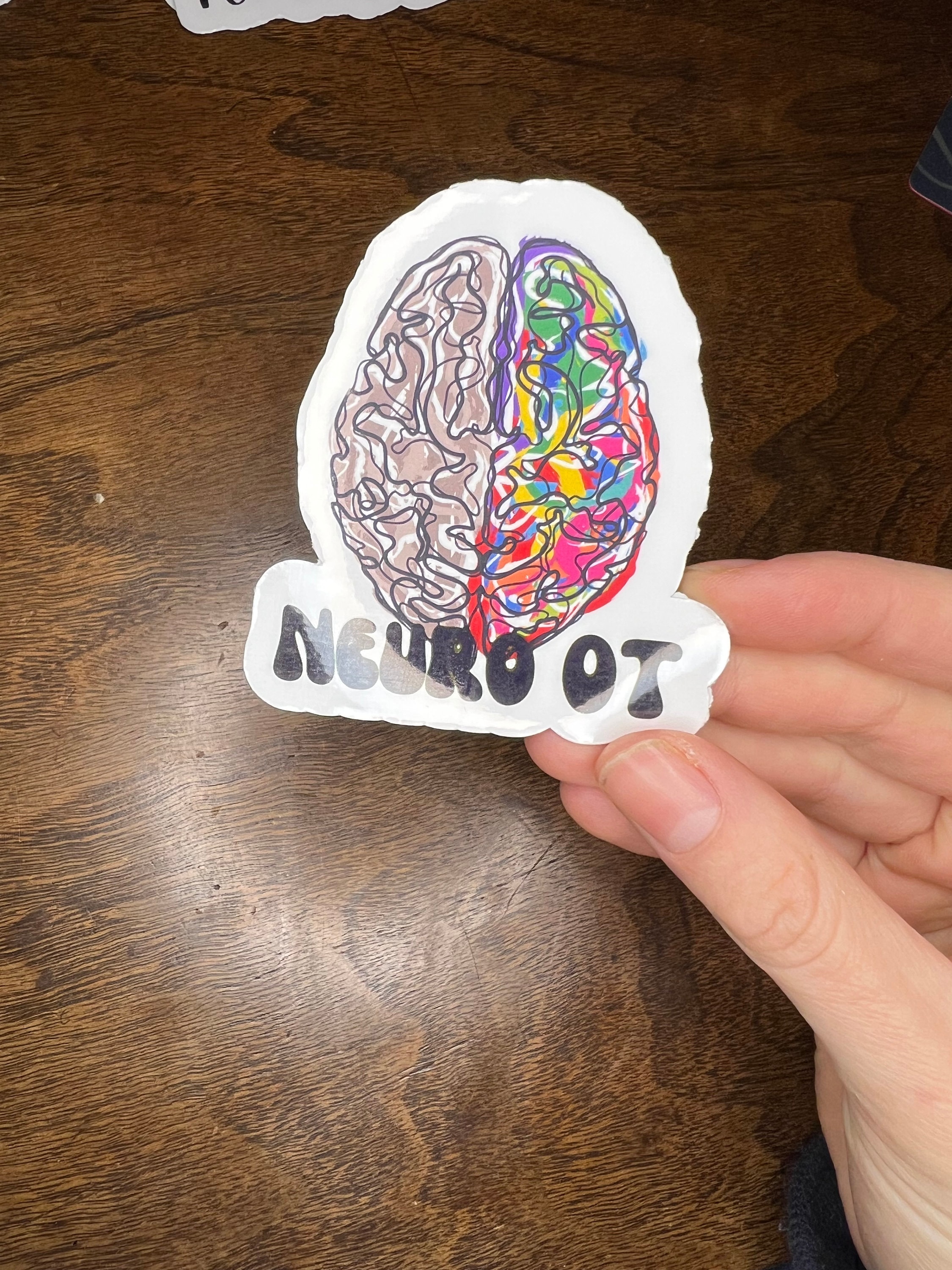 Occupational Therapy Sticker Neuro OT Sticker Floral Brain - Etsy