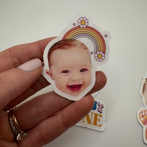 FIRST Birthday Custom Baby Stickers - Waterproof, Custom Themed First ...