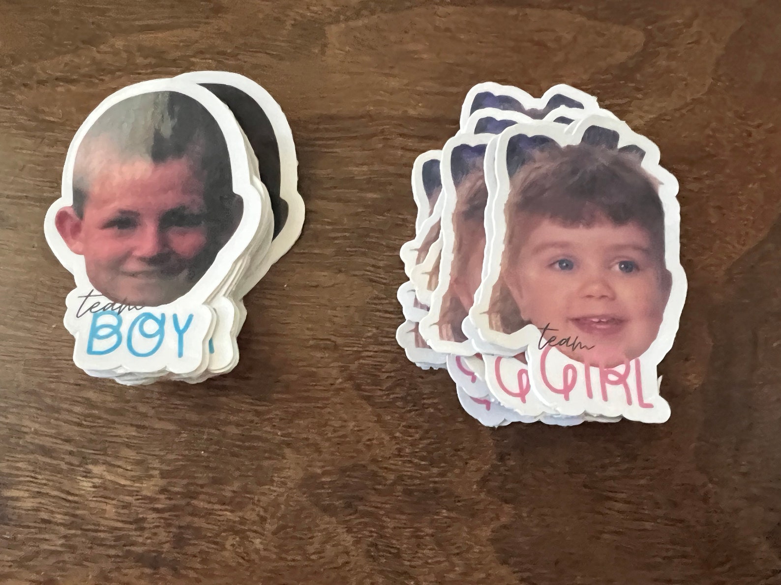 Gender Reveal Custom Team Boy/team Girl Stickers Custom - Etsy