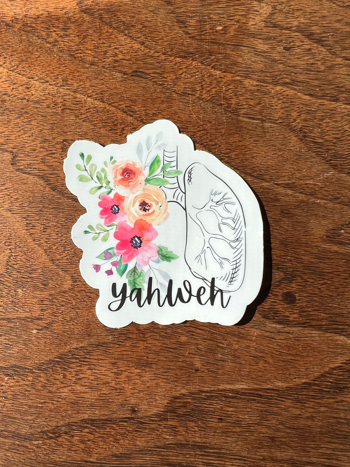 Sticker | Yahweh Christian Sticker | Floral Lung Waterproof Sticker ...