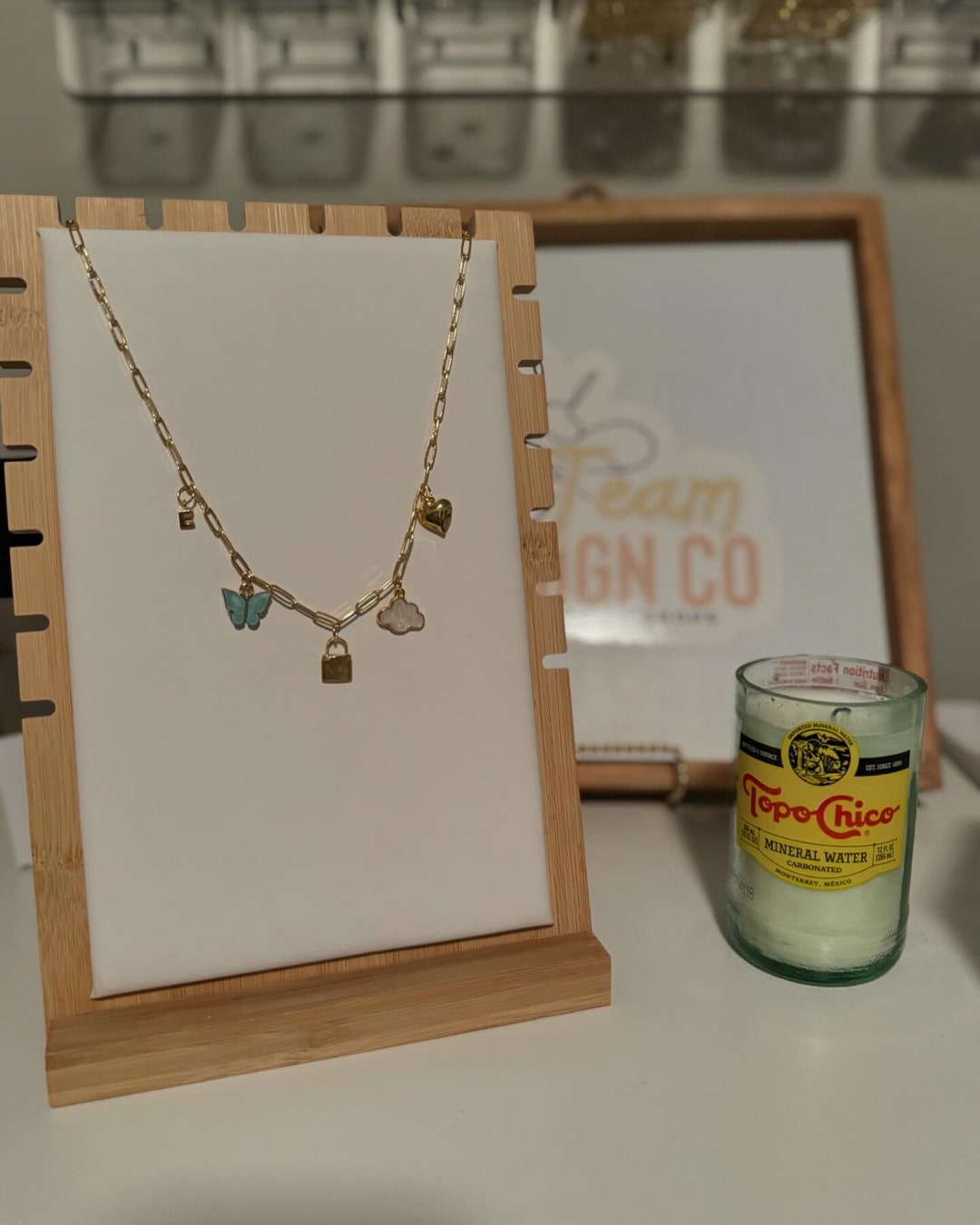 Custom DIY Charm Bar Gold Paperclip Necklace | DIY Charm Bar Necklace ...