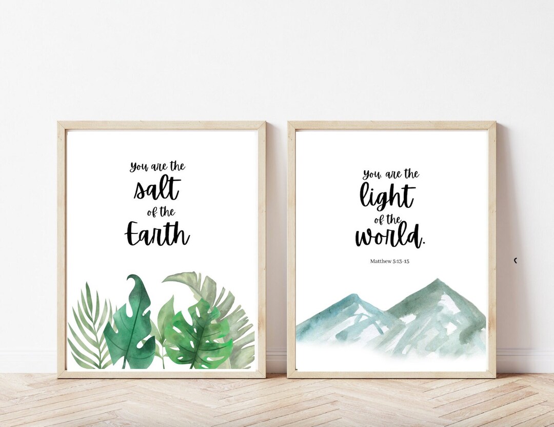 Salt of the Earth, Light of the World Digital Print Wall Decor for ...