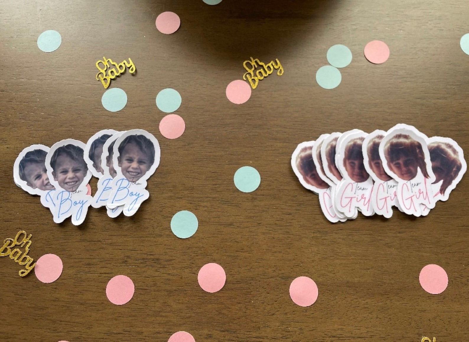 Gender Reveal Custom Team Boy/team Girl Stickers Custom - Etsy