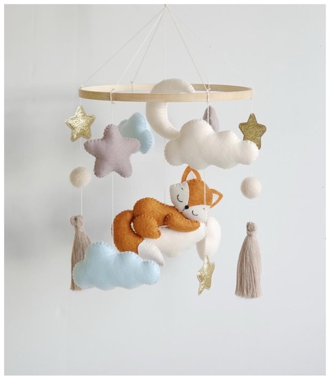 Fox Mobile Baby Crib Mobile Fox Babyshower Gift Fox Nursery Decor Fox ...