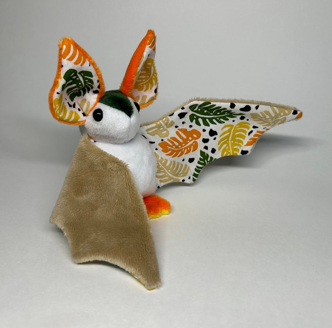 Colorful Monstera Plant Leaves Bat Plush 12 Wingspan - Etsy