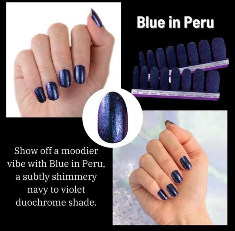 Color Street Blue in Peru Retired. Hard to Find Nail Polish Strips - Etsy