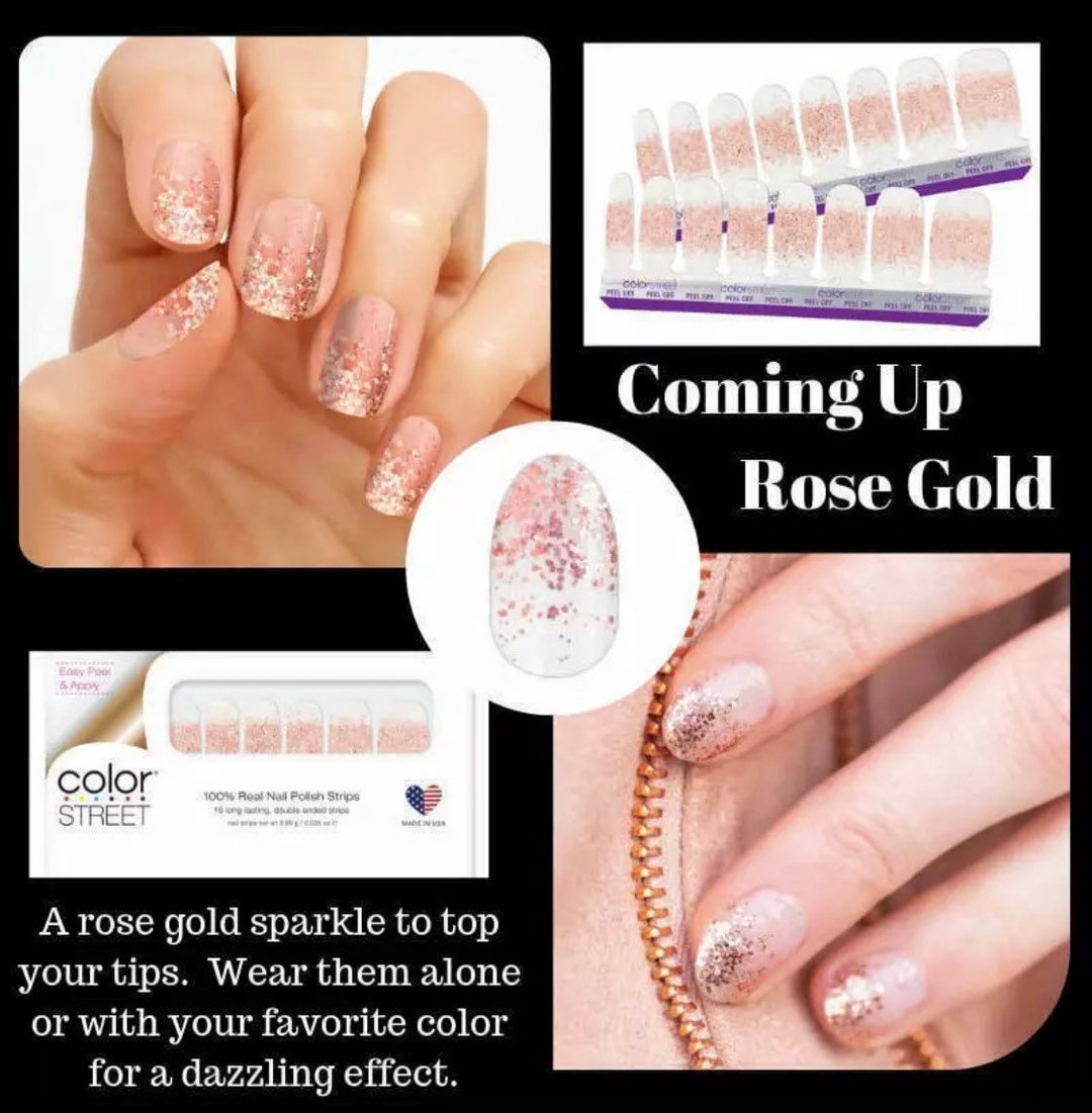 Color Street Coming up Rose Gold. Hard to Find Nail Polish Strips - Etsy