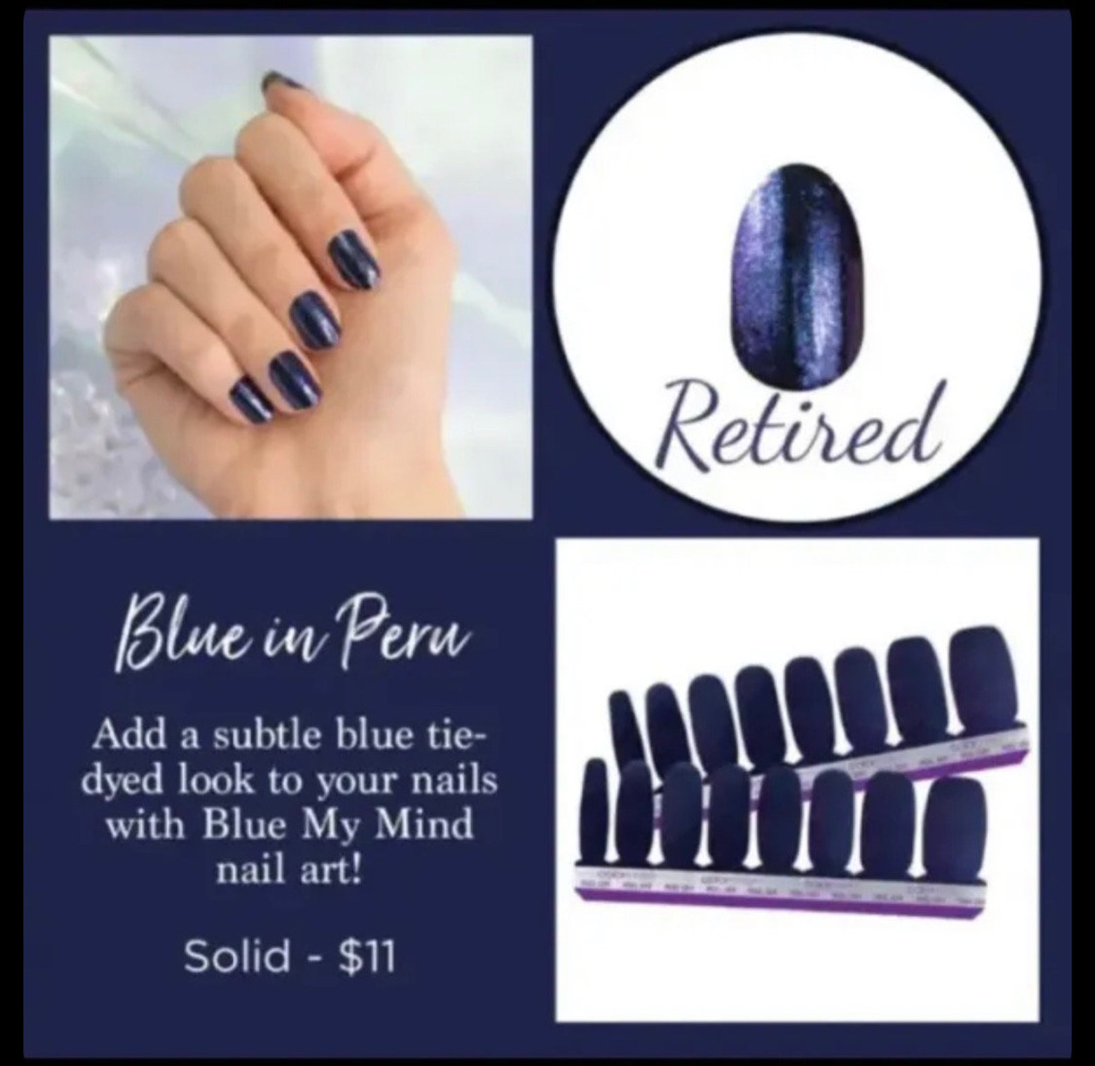 Color Street Blue in Peru Retired. Hard to Find Nail Polish Strips - Etsy