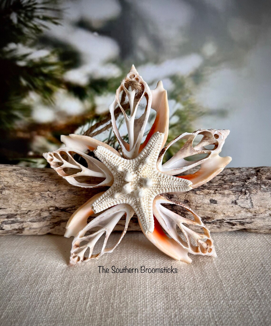 Coastal Seashell Snowflake Starfish Ornament - Etsy