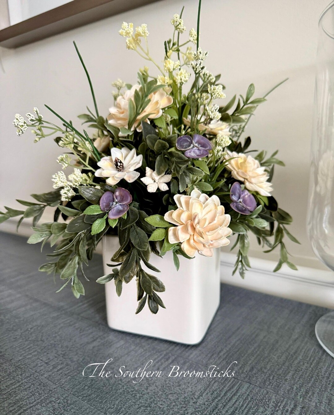 Coastal Seashell Flower Arrangement – 12” Tall | Free Shipping - Etsy