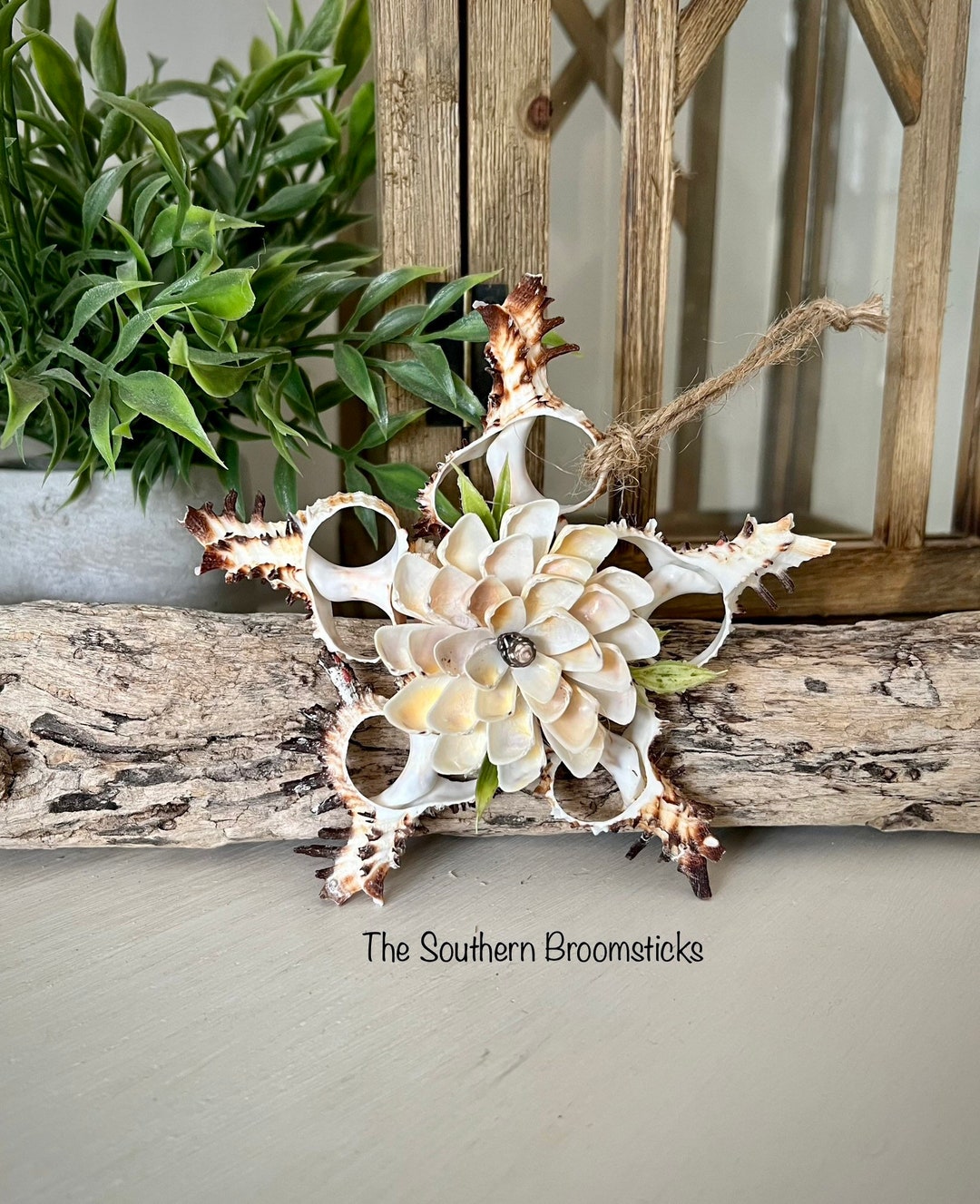 Coastal Seashell Snowflake Star Ornament - Etsy