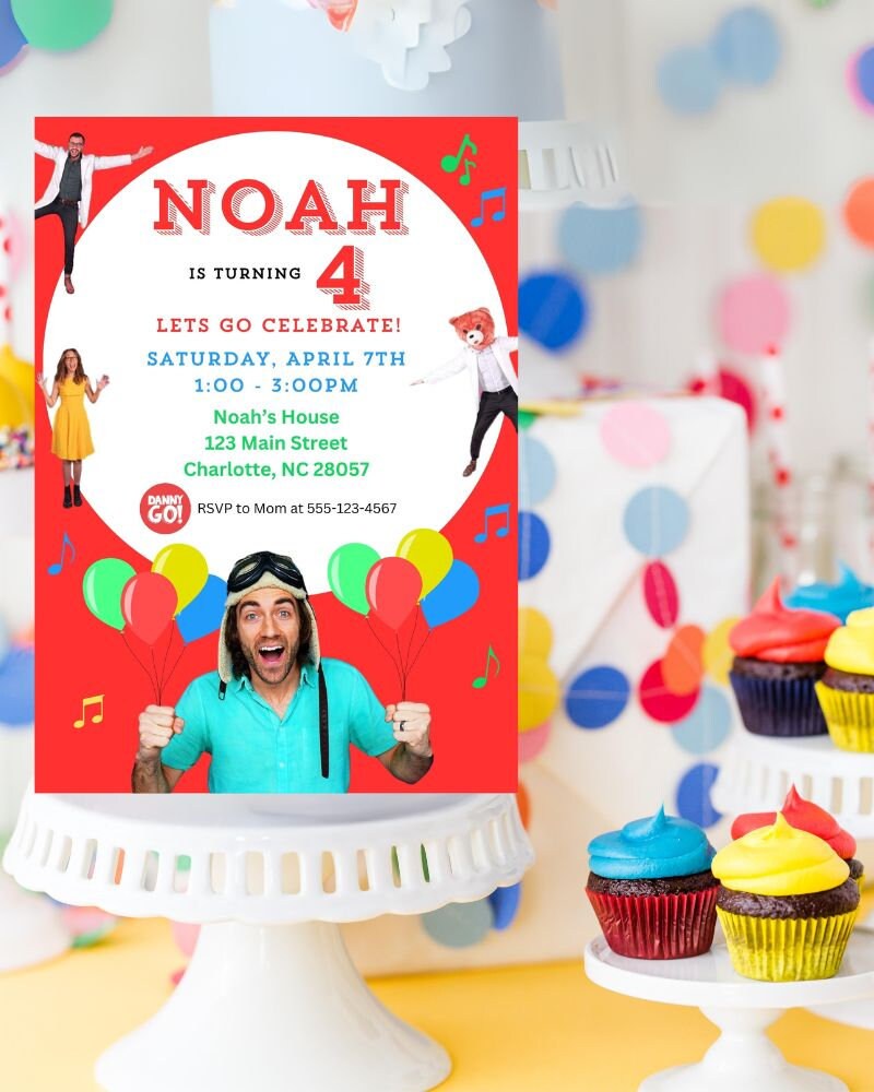 Danny Go Birthday Invitation - Etsy