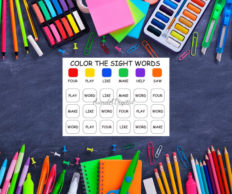 Sight Word Worksheets Kindergarten Sight Words Sight Word Activities ...