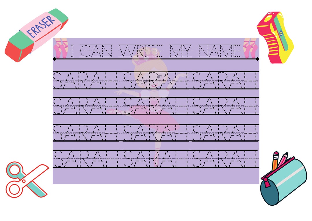 Practice Name Tracing. Personalize Girl's Handwriting Traceable ...