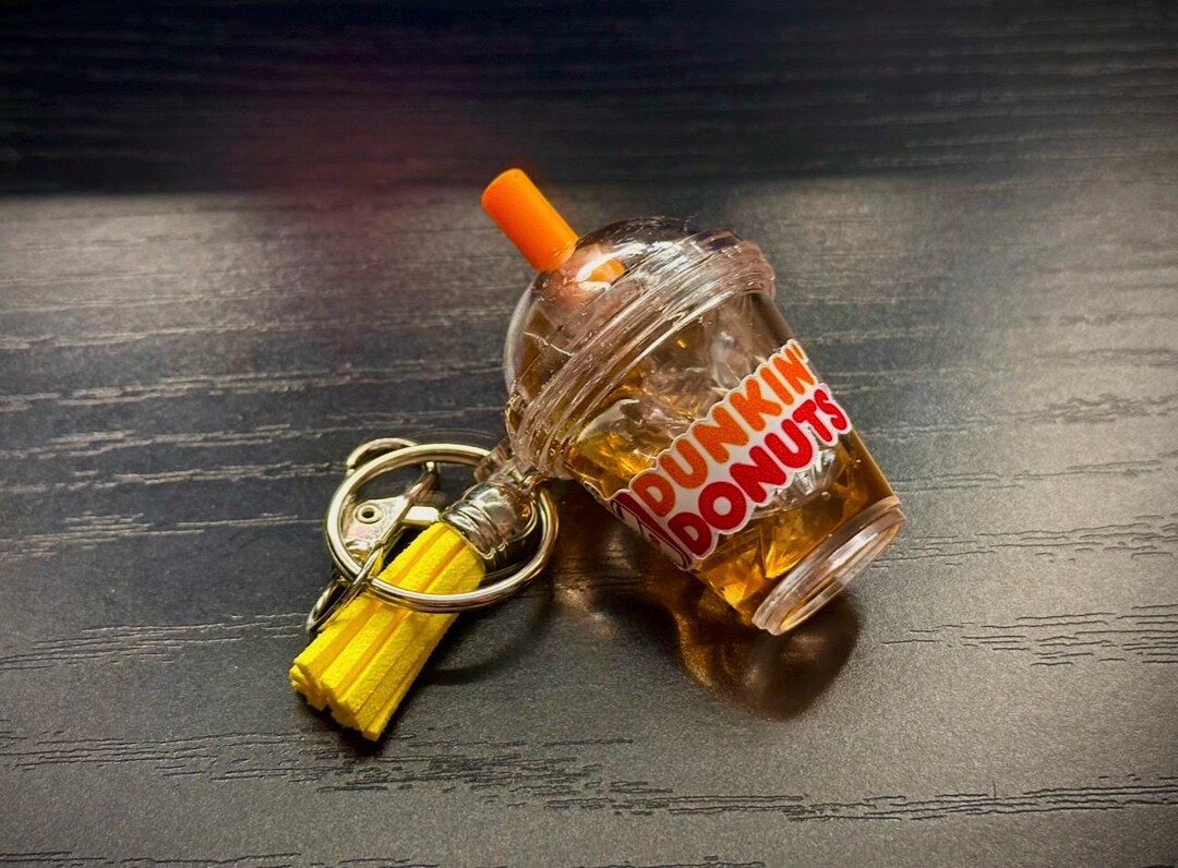 Dunkin Iced Coffee Keychain - Etsy