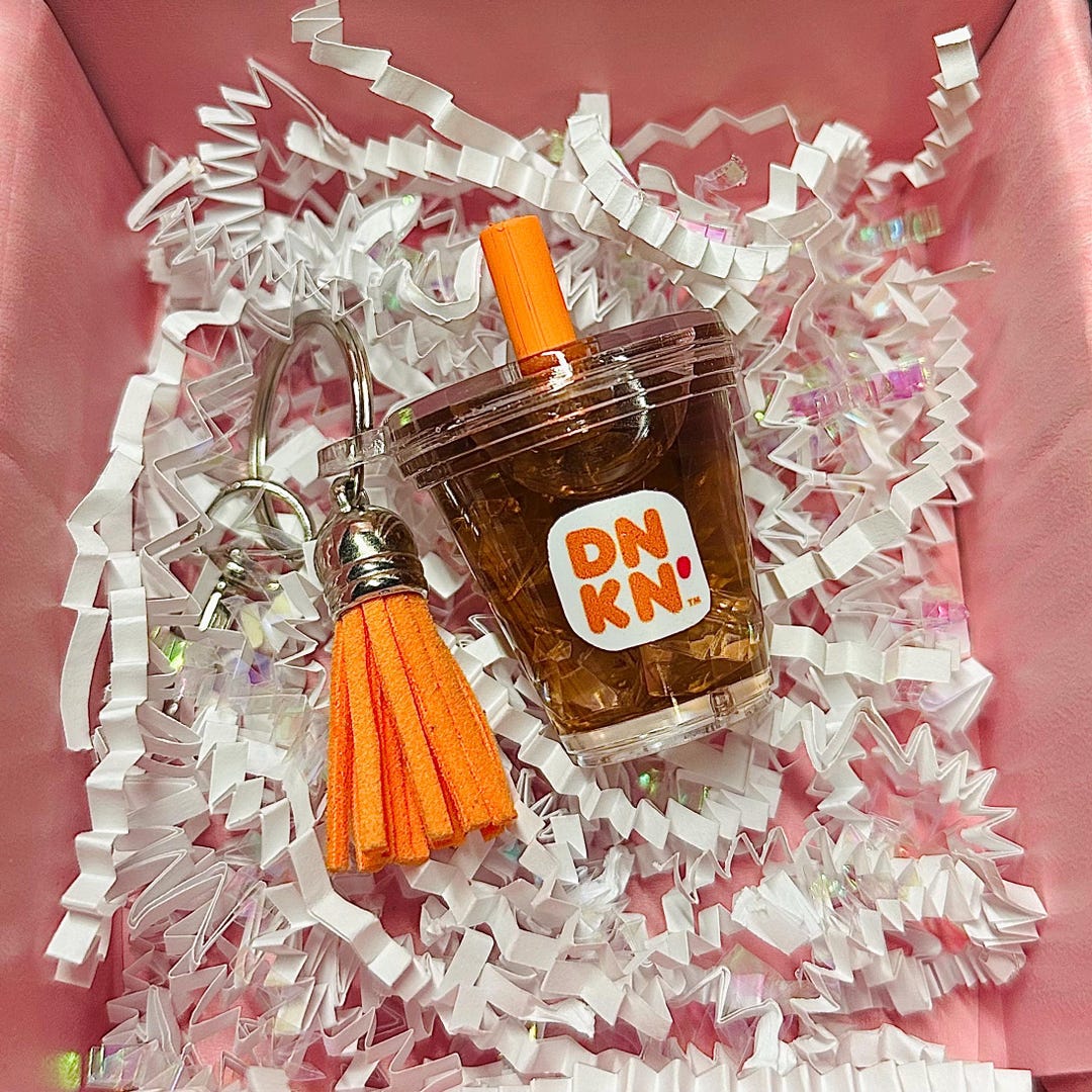 Dunkin Iced Coffee Keychain - Etsy