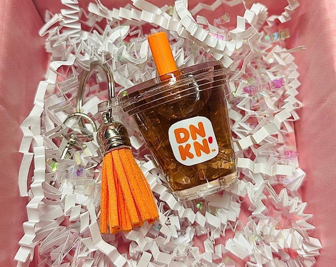 Dunkin Iced Coffee Keychain - Etsy