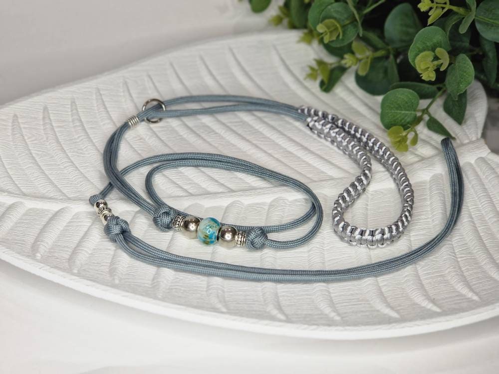 Dog Show Leash With Wider Neck Part, Decorative Beads and Ring, Dog ...