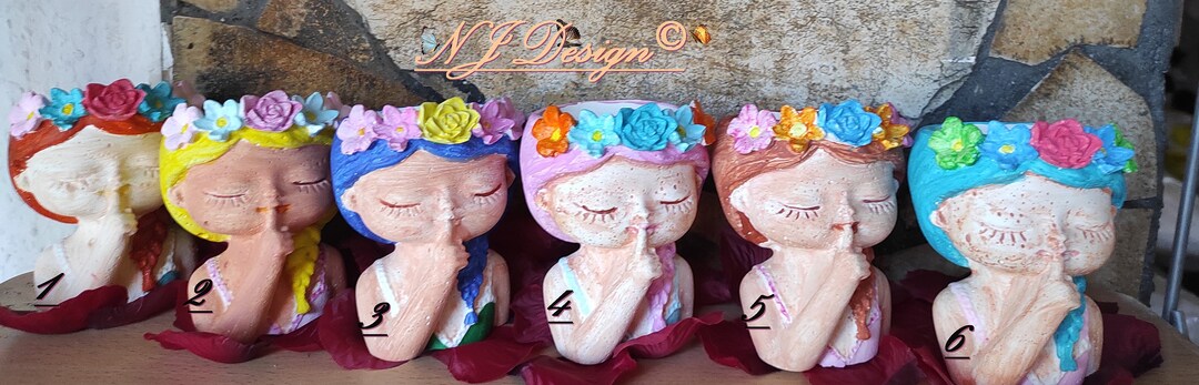 Fairy Girl Flowerpot Succulent Pot Plant Pot Head Pot Girl Head Cute ...