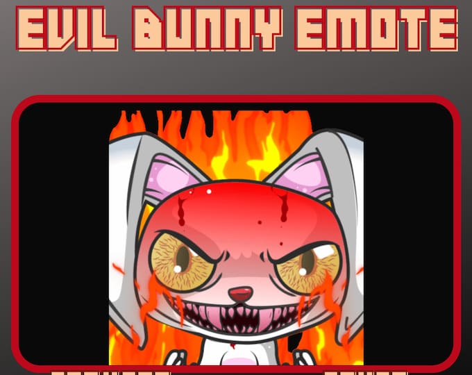 Animated Evil Bunny Emote / Sub Emote / Twitch / Youtube / Discord ...