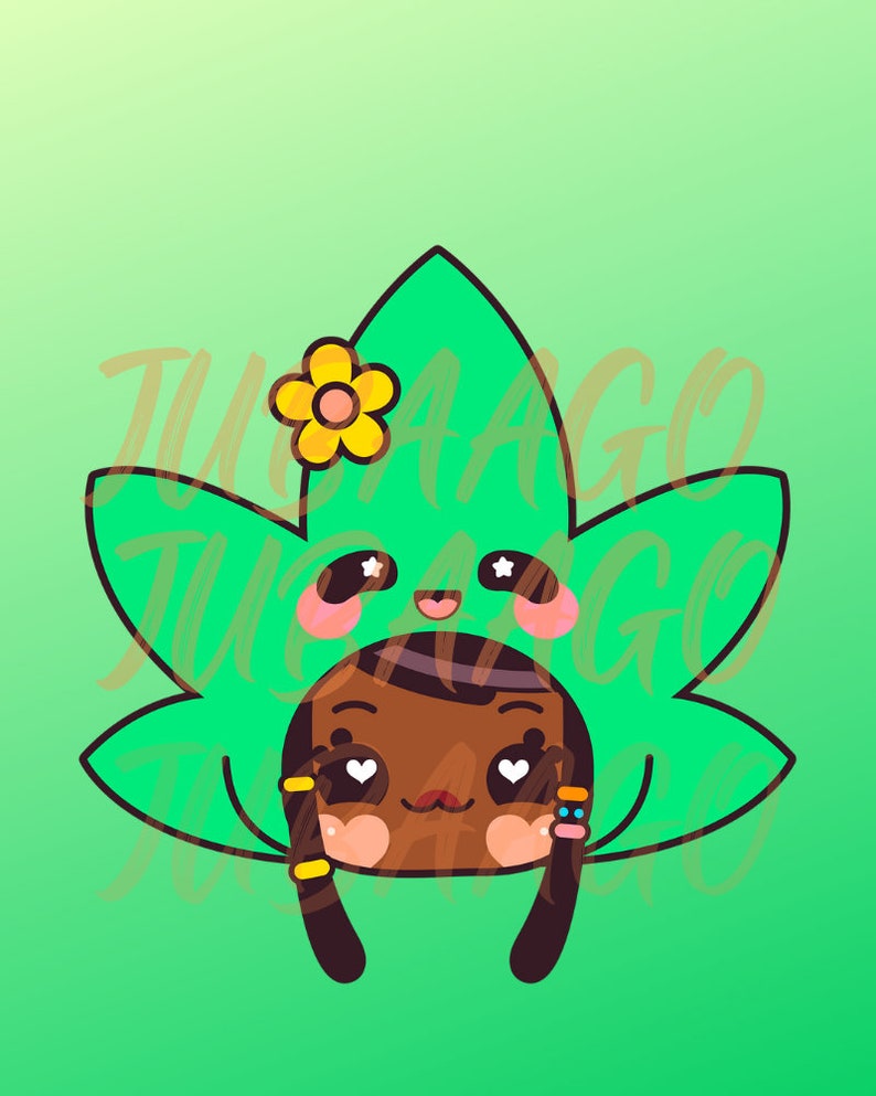 Kawaii Chibi Girl & Boy PNG, 420 Weed Clipart, Black Dope Girl ...