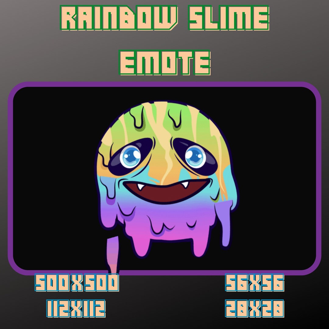 Animated Rainbow Slime Emote / Sub Emote / Twitch / Discord / Emotes ...