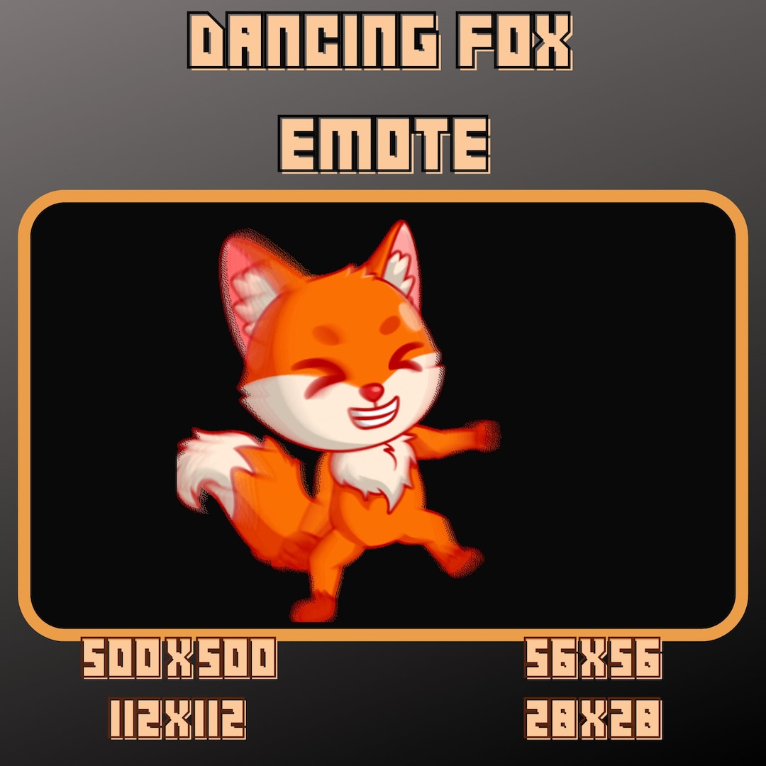 Animated Dancing Fox Emote / Sub Badge / Twitch / Youtube / Discord ...