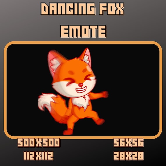 Animated Dancing Fox Emote / Sub Badge / Twitch / Youtube / - Etsy