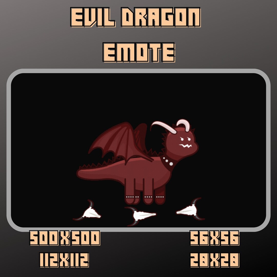Animated Evil Dragon Emotes / Sub Emote/ Twitch / Horror / Discord ...