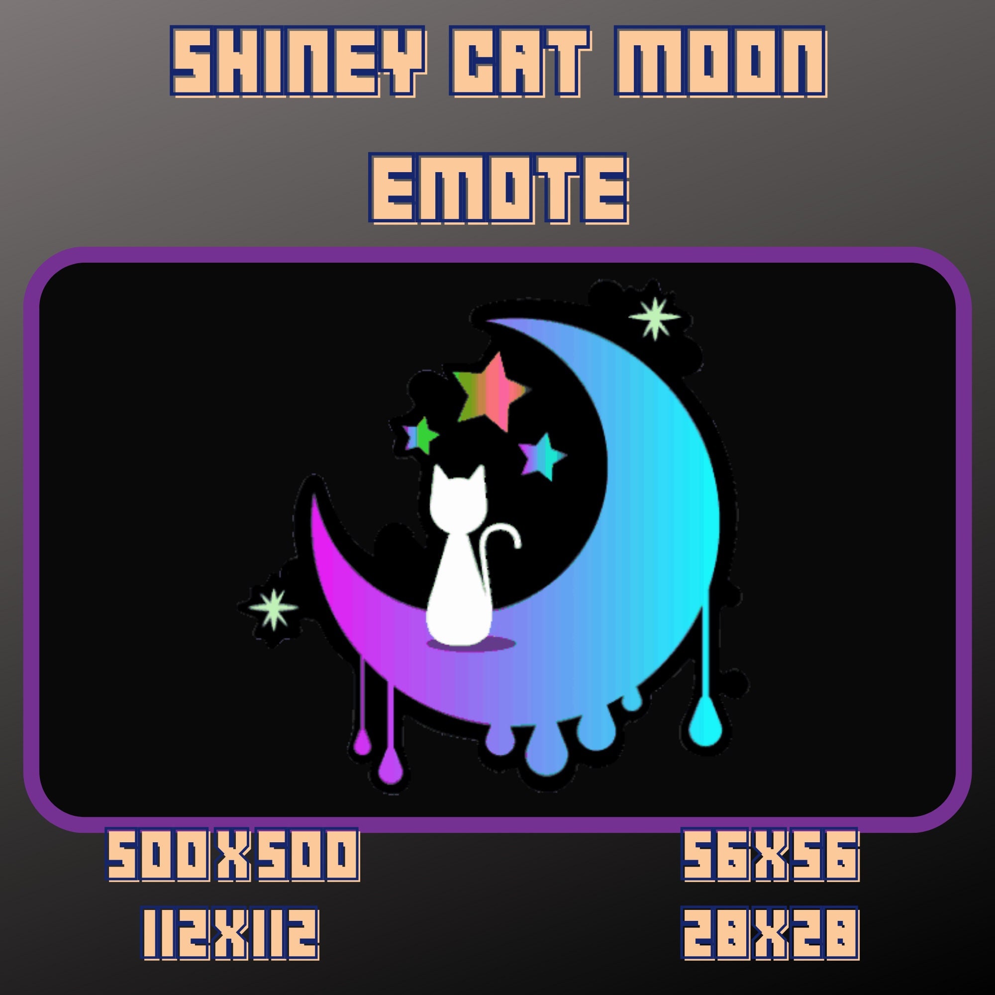 Animated Cat on Moon Emote / Sub Emote / Twitch / Youtube / Discord ...