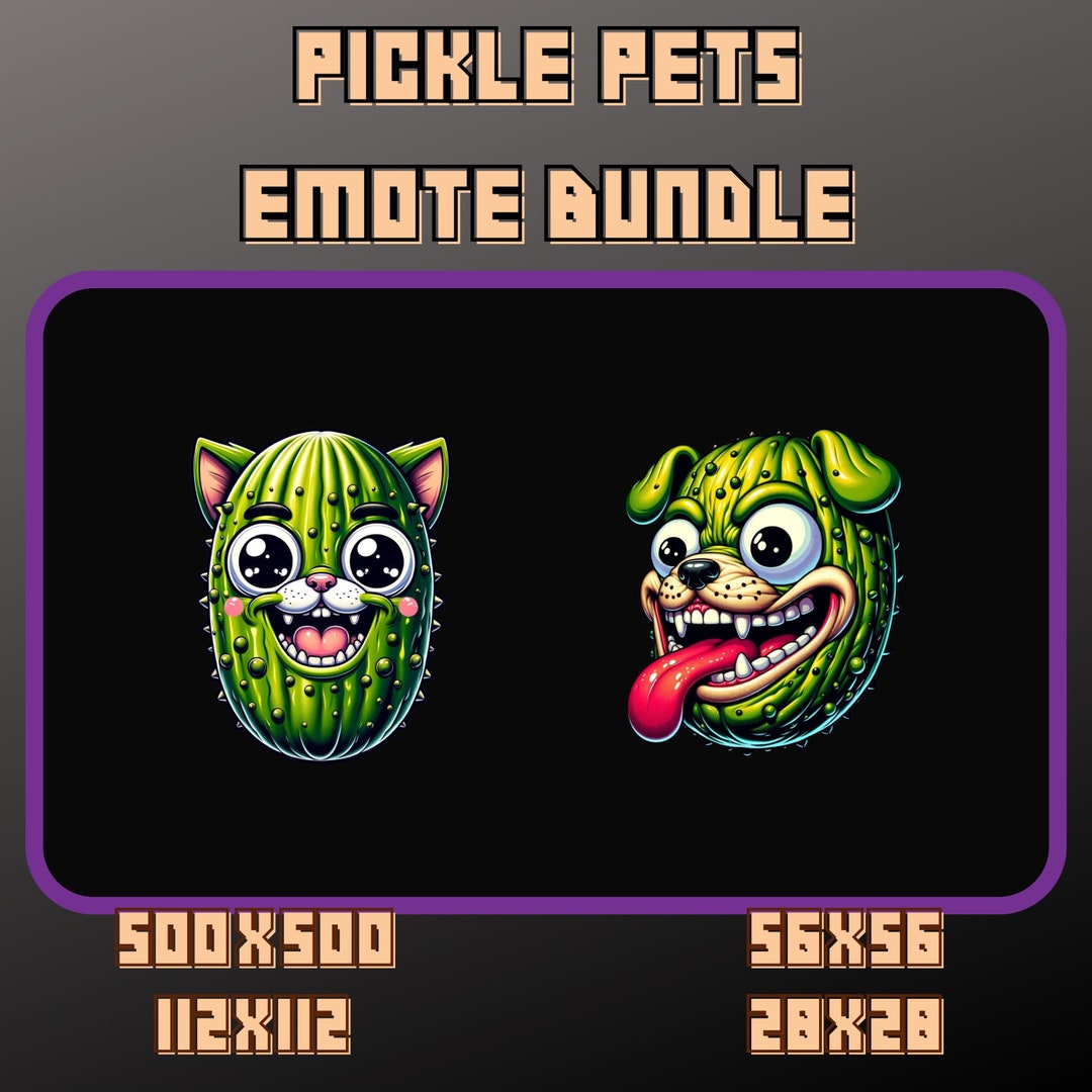 Animated Pickle Pets Emotes / Sub Emote / Twitch / Discord/ Tiktok ...
