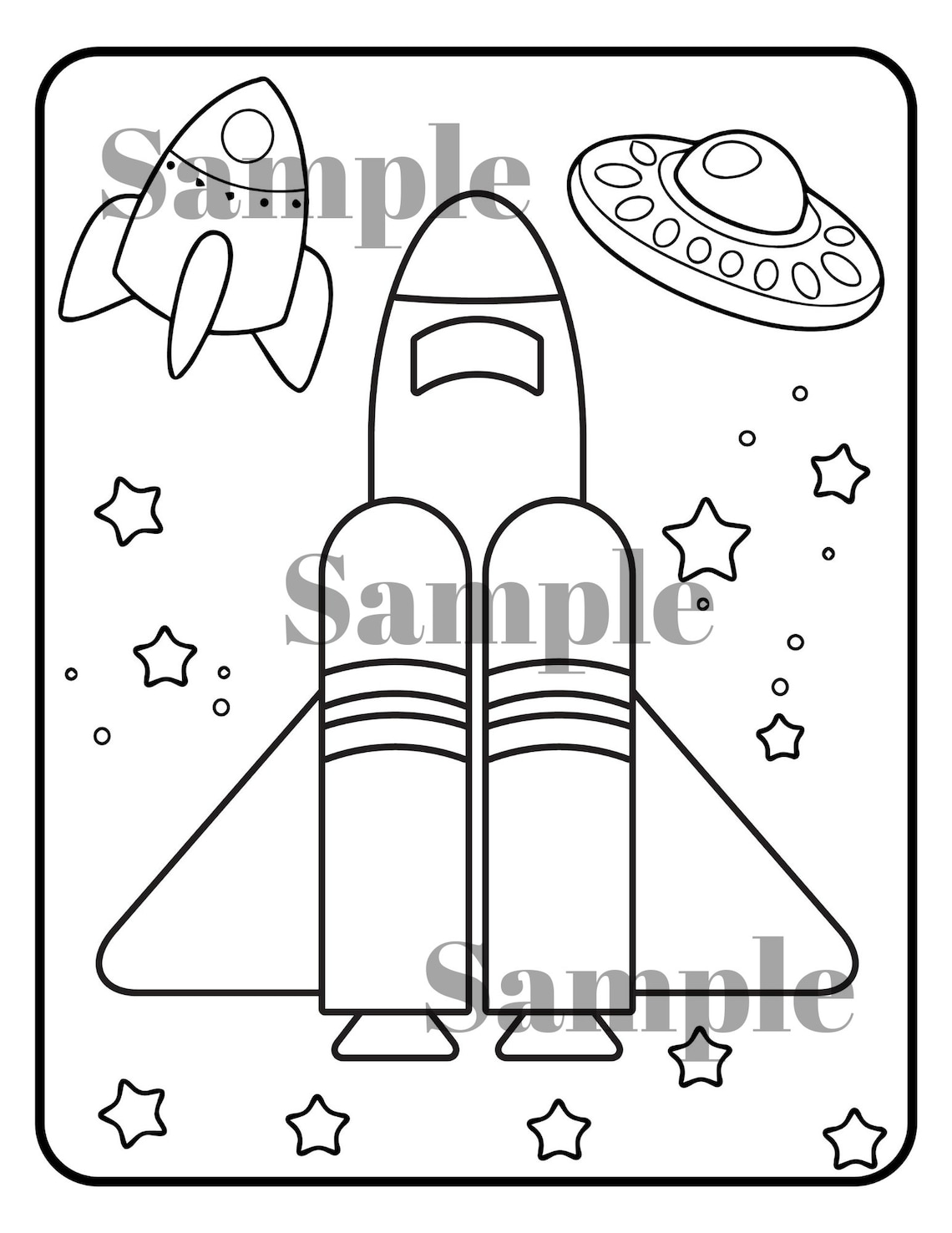 50 Astronaut Coloring Pages, Space Printable, Doodle Outline, Bundle ...