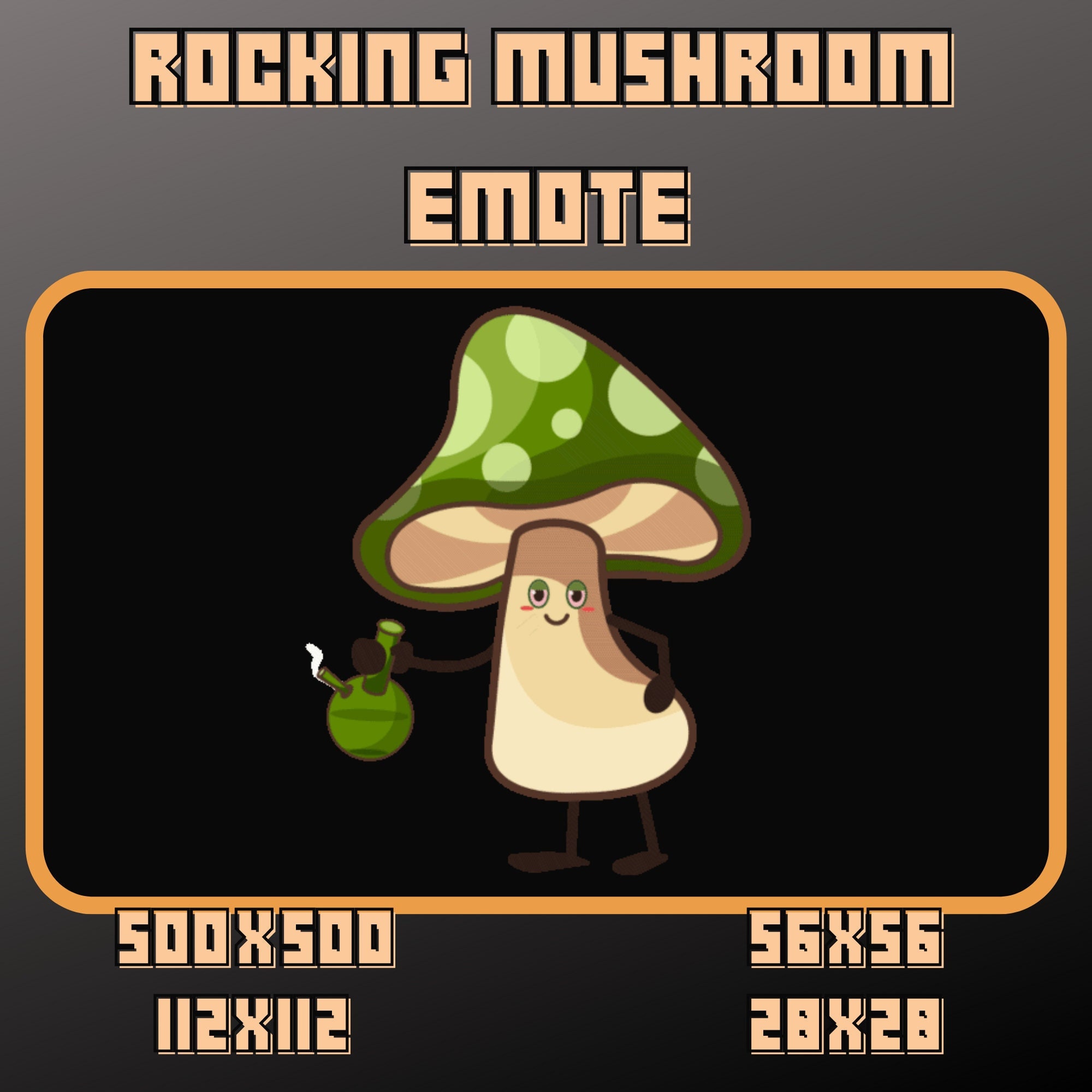 Animated Weed Mushroom Emote / Sub Emote / Twitch / Smoking / Discord ...