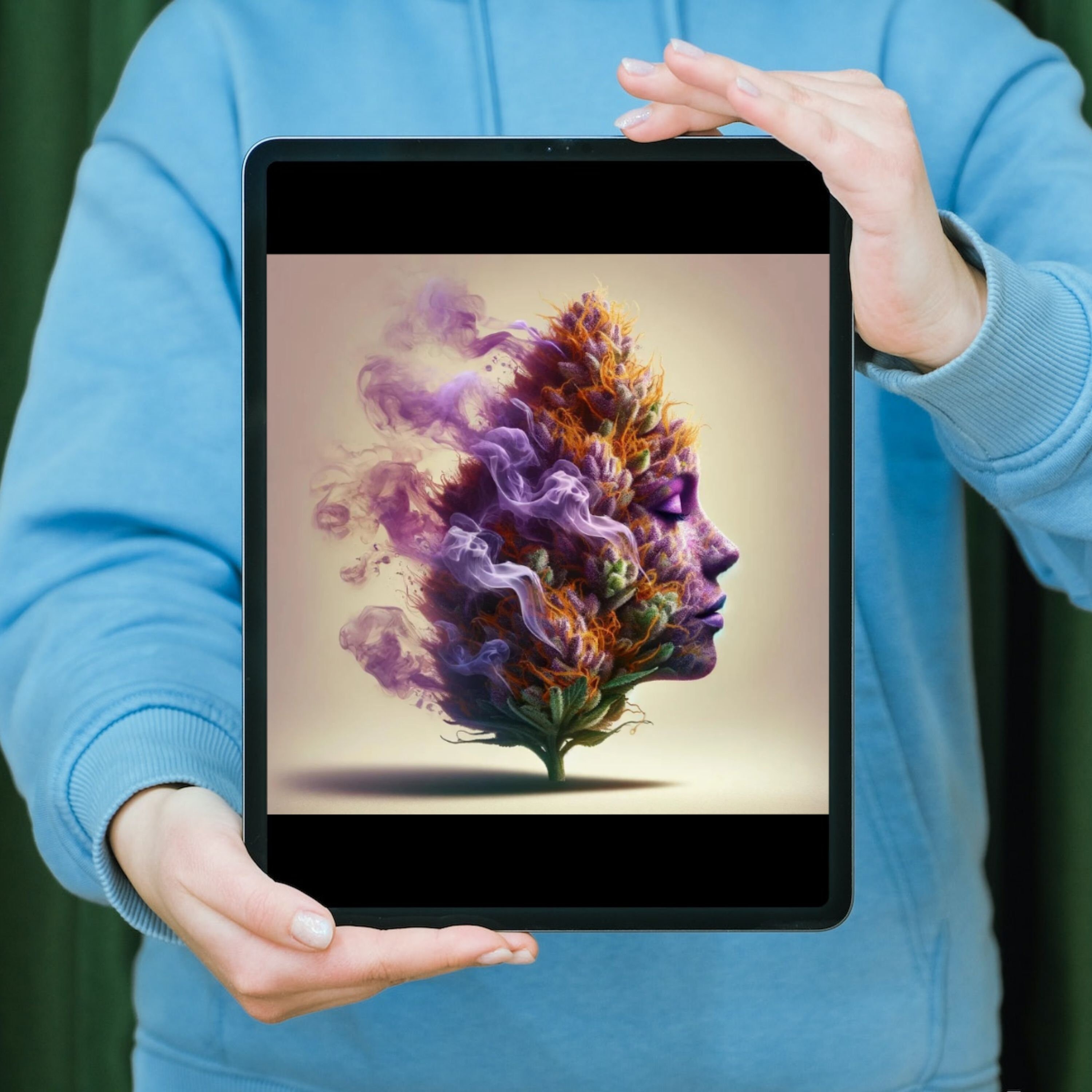 Watercolor Marijuana Leaf Illustration - Cannabis Art PNG/SVG/JPG ...