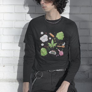 22 Kawaii Stoner PNG Bundle, Chibi Mushroom, 420 Marijuana Bud ...