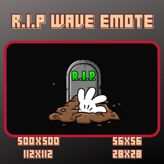 Animated RIP Wave Emote / Sub Emote / Twitch / Youtube / | Etsy