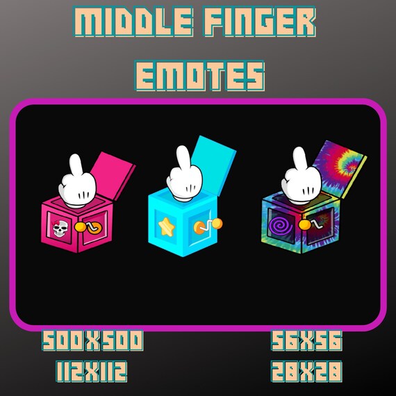 Animated Flipping the Bird Emote Bundle / Sub Emote / Twitch / - Etsy
