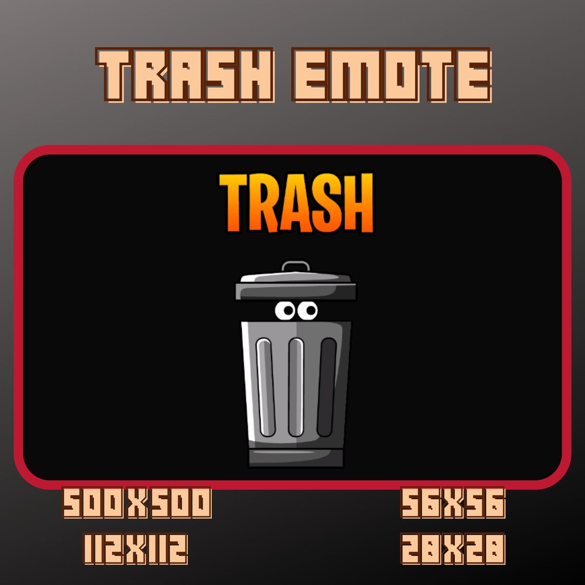 Animated Lurk Trash Emote / Sub Emotes / Twitch / Youtube / Discord ...