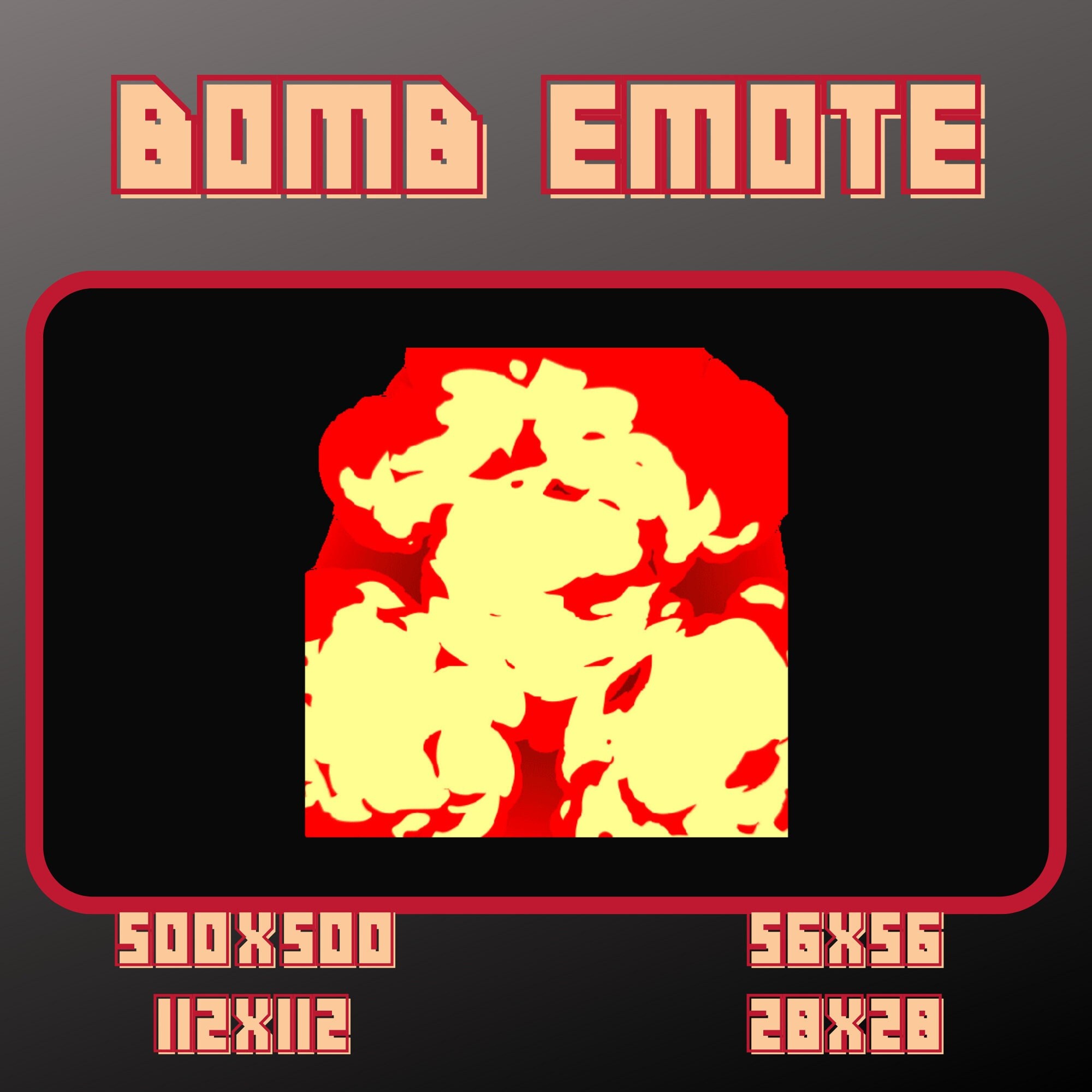 Animated Bomb Emote / Sub Emote / Twitch / Youtube / Discord / Trovo ...