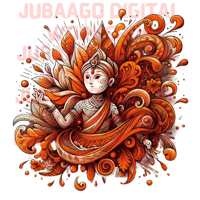 Zen Monk Meditation Art Abstract Spiritual SVG/PNG/JPG Illustration for ...