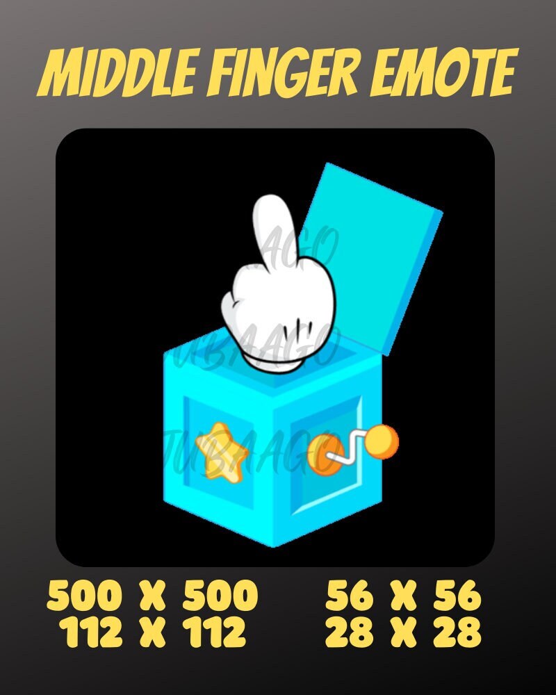 Animated Flipping the Bird Emote / Sub Badge / Twitch / | Etsy Australia