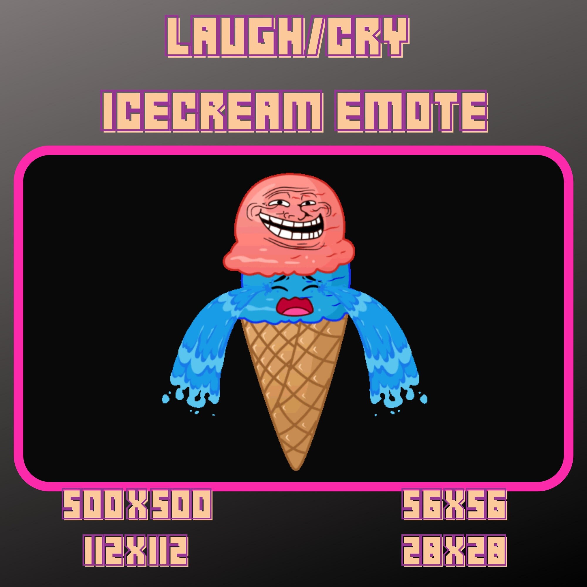 Animated Ice Cream Emote / Twitch / Youtube / Discord / Funny - Etsy